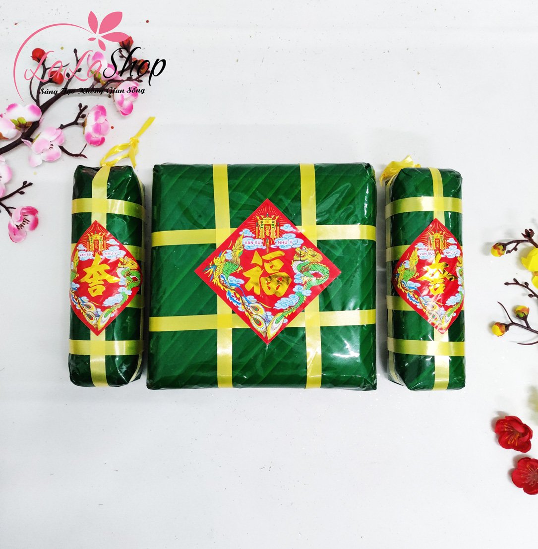 Combo bánh chưng bánh tét nhỏ trang trí tết