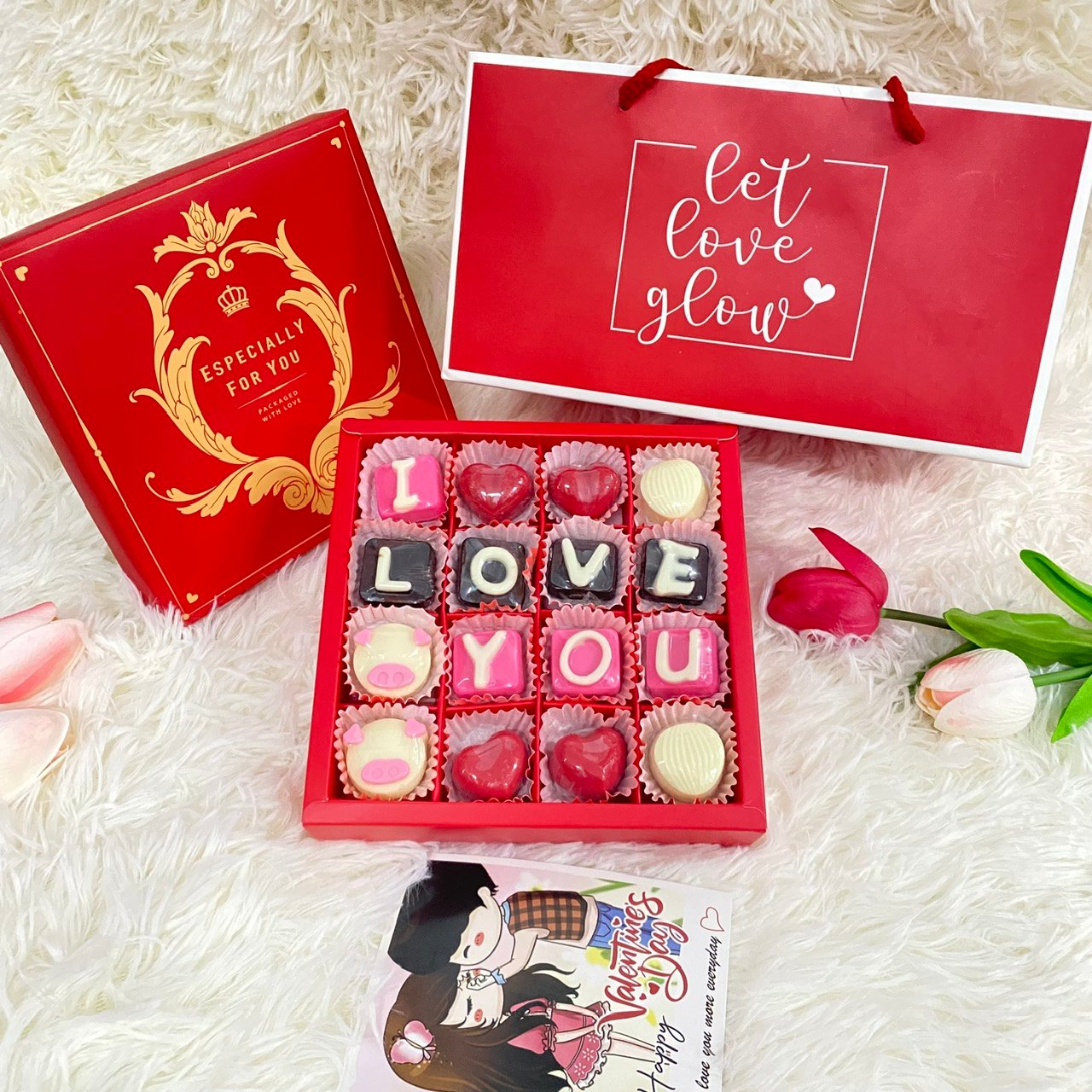 Hộp Socola Valentine 18 viên ngọt ngào